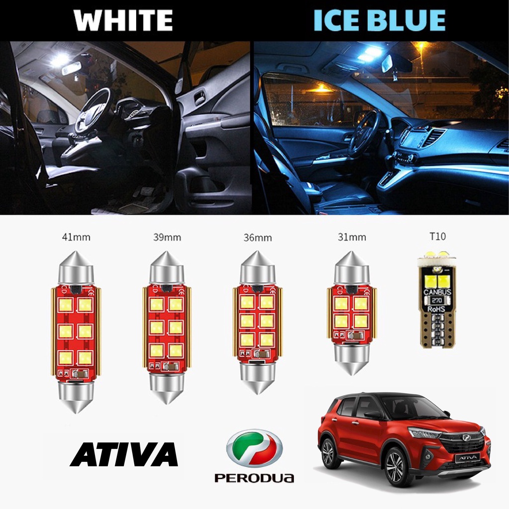 [PERODUA] Ativa Car LED Bulb C5W 31mm/36mm/39mm/41mm Car Interior Dome ...