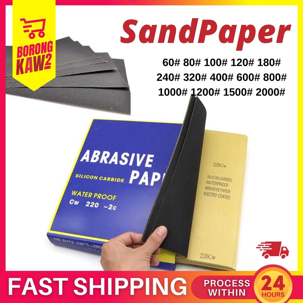 EAGLE Sandpaper Waterproof Abrasive Paper Sand Paper Dry / Wet (Grit 60 ...