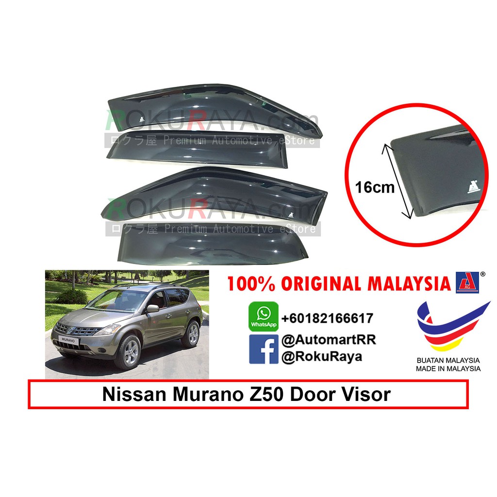 Nissan Murano Z50 (1st Gen) 2002-2007 AG Malaysia Rain Wind Deflector ...