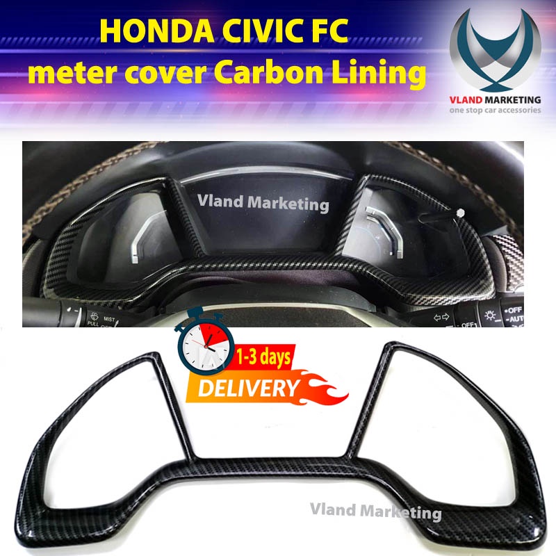 Honda Civic FC Meter Carbon Lining Texture Dashboard Panel Frame Cover ...