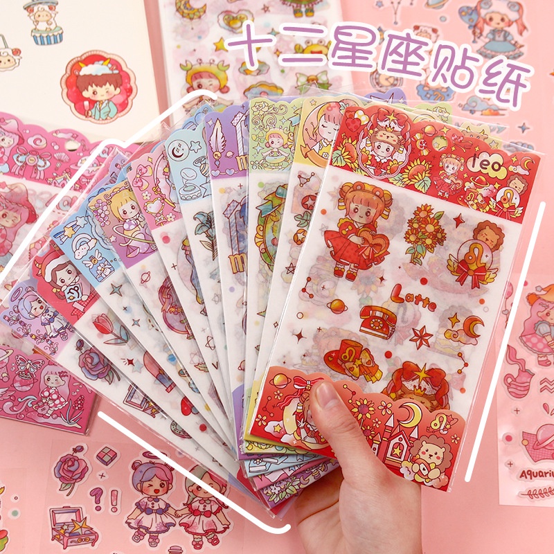 Cute Handbook Cartoon Sticker | DIY Ins Decorative Washi Sticker ...
