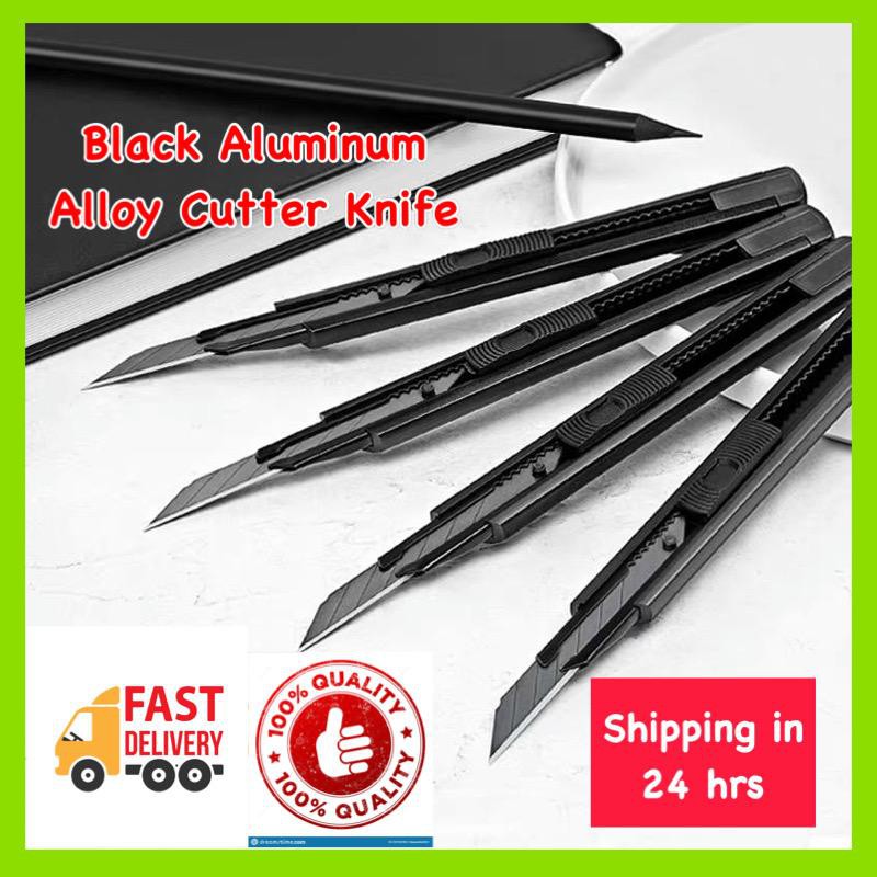 [READY STOCK]BLACK ALLOY KNIFE CUTTER LIGHT DUTY ALUMINIUM DIECAST GRIP ...
