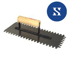 SQUARE NOTCHED PLASTERING TROWEL / Wooden Handle Cement Trowel 4inch ...