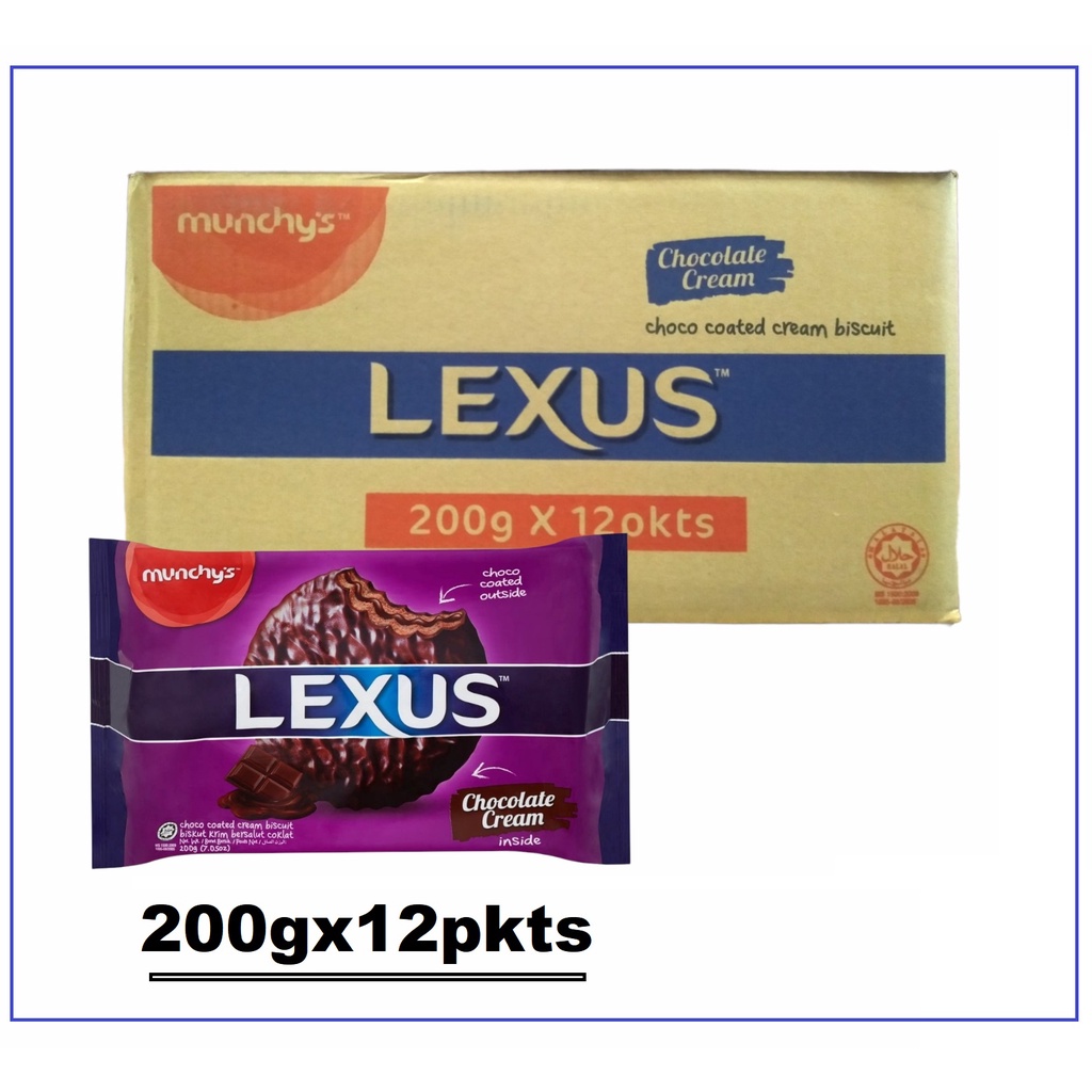 Munchy's Lexus Choco Coated Cream Biscuits (200gx12pkts-1ctn | Shopee ...