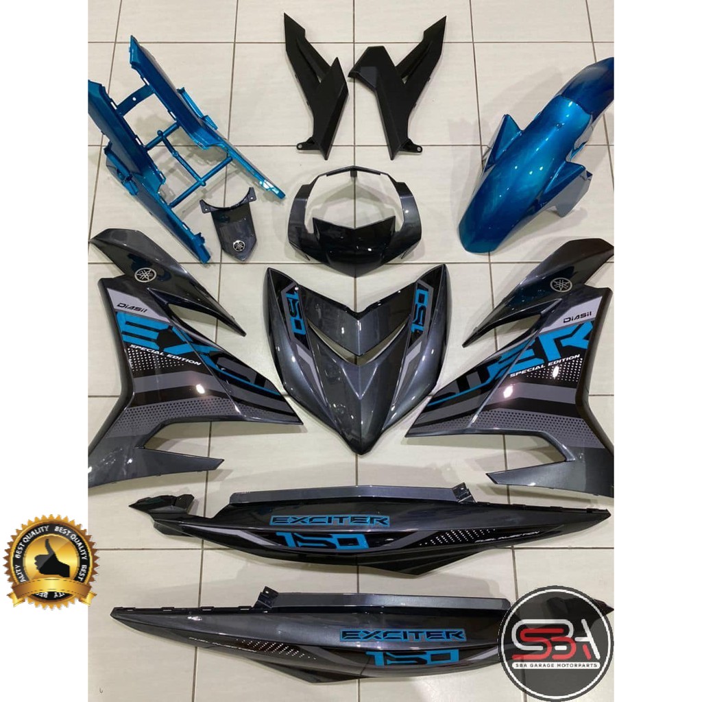 YAMAHA BODYSET Y15 YSUKU Y15ZR V1 V2 EXCITER 2021 SPECIAL EDITION GREY STRIPE TANAM CLEAR - OEM ...