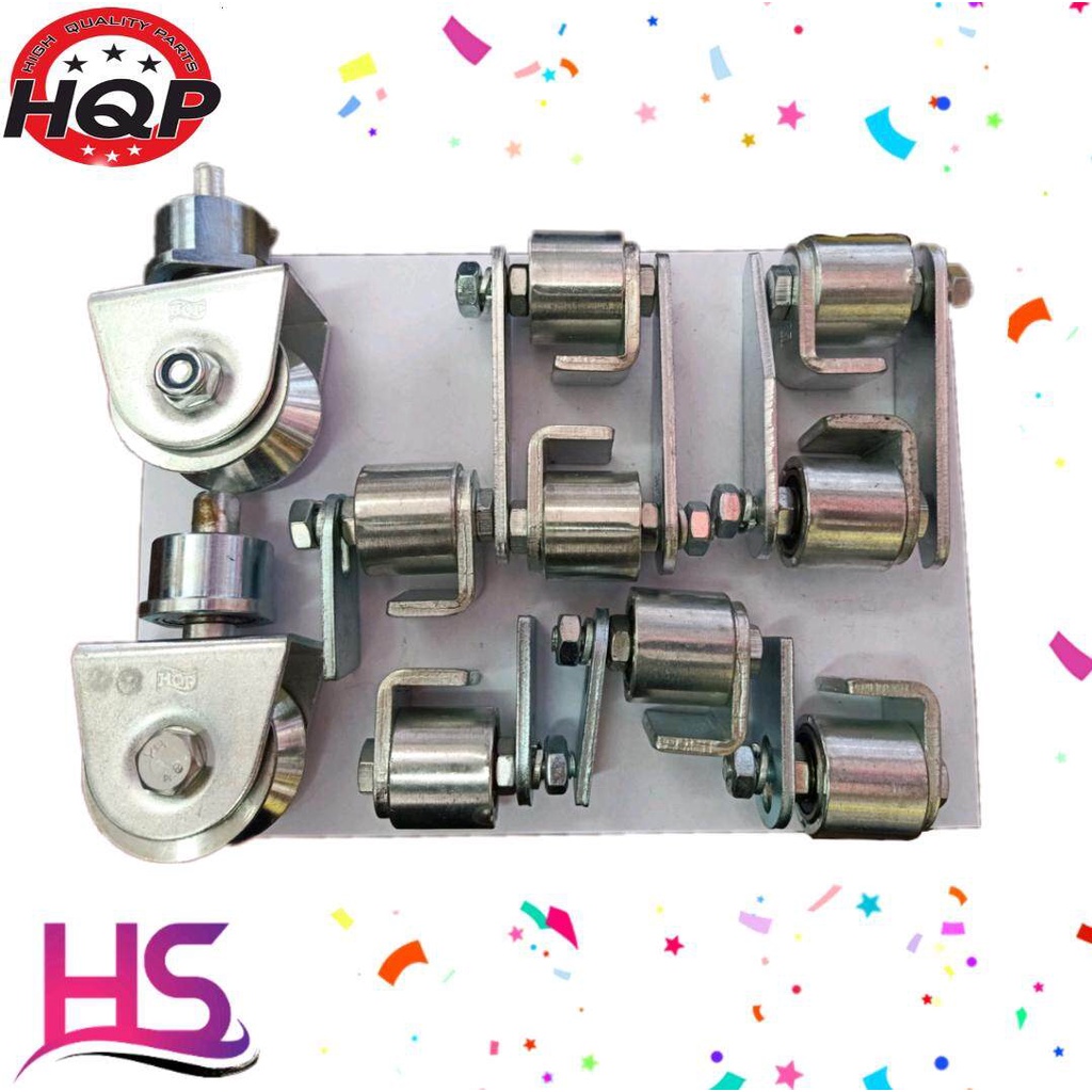 [10 PCS] AUTO FOLDING GATE BEARING SET WITH SWING ROLLER PINTU LIPAT ...
