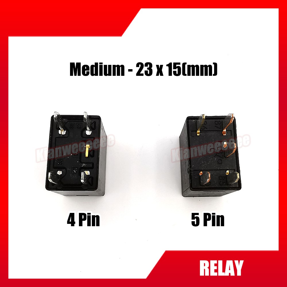 Proton Kia Hyundai Micro Relay (MEDIUM) 12V (4 Pin / 5 Pin) Used ...