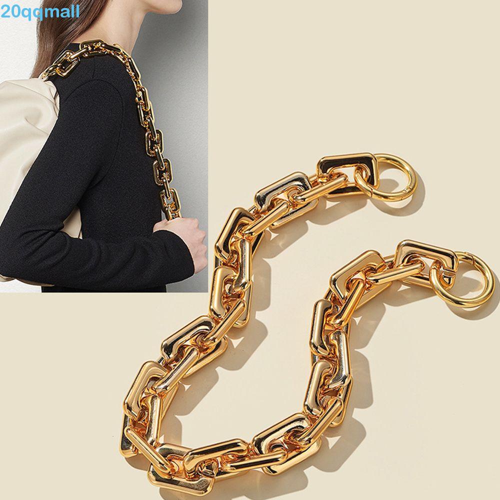 QQMALL Metal Bag Strap Fashion Adjustable Gold Crossbody Chain Buckles ...