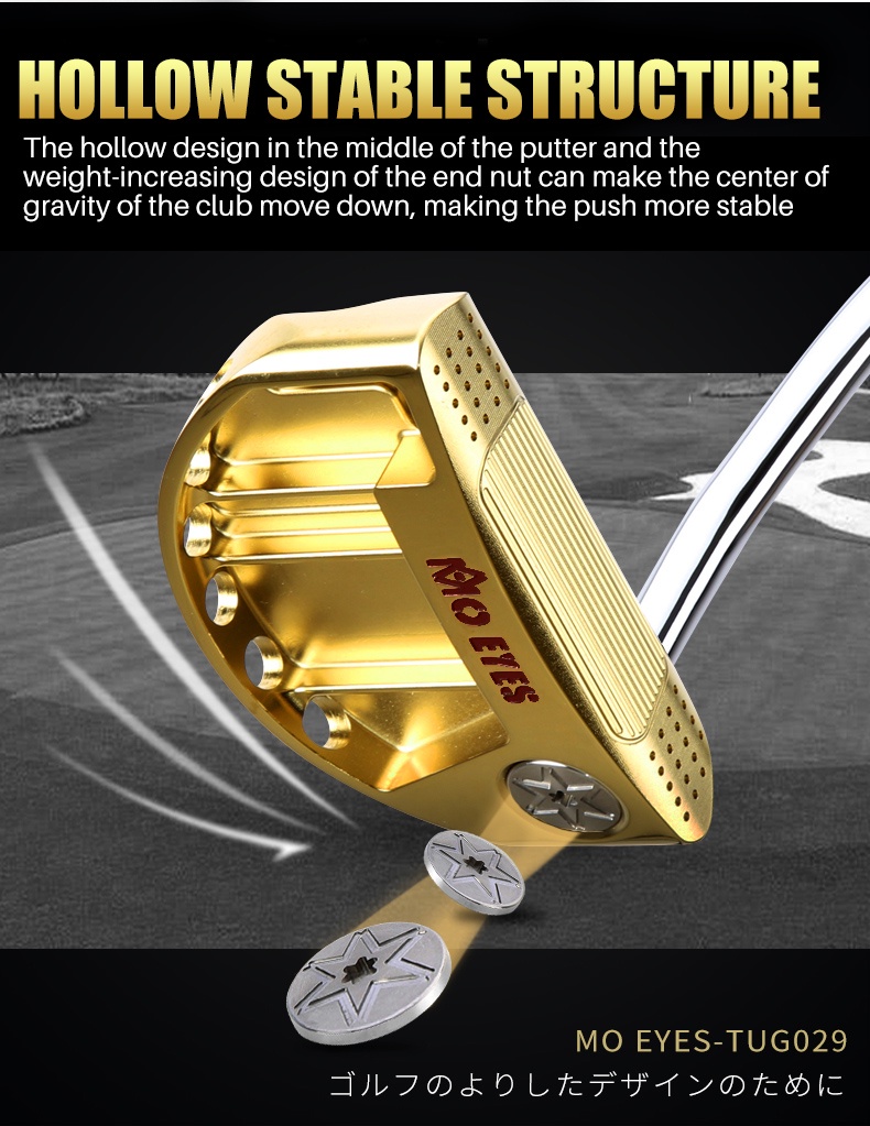 PGM MO EYES II Series men right handed curved face golf putter by soft ...
