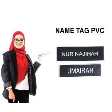 NAME TAG HITAM PUTIH | Shopee Malaysia