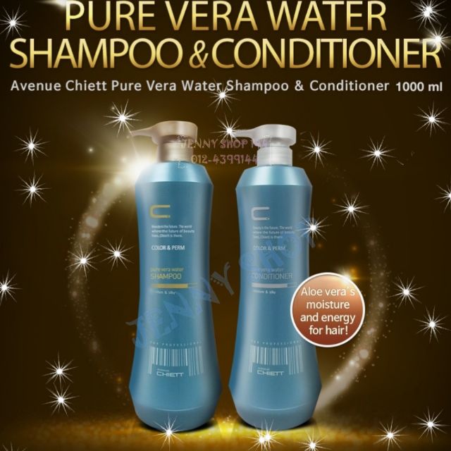 AVENUE CHIETT PURE VERA WATER SHAMPOO & CONDITIONER 1 SET 1000ML | Shopee Malaysia