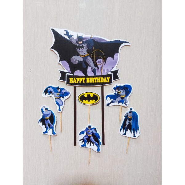 Batman TOPPER / HAPPY BIRTHDAY TOPPER / BATMAN CAKE TOPPER / CHARACTER ...