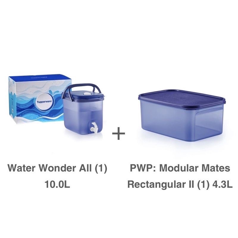 Tupperware Blue Water Wonder All 10L (Full set) | Shopee Malaysia