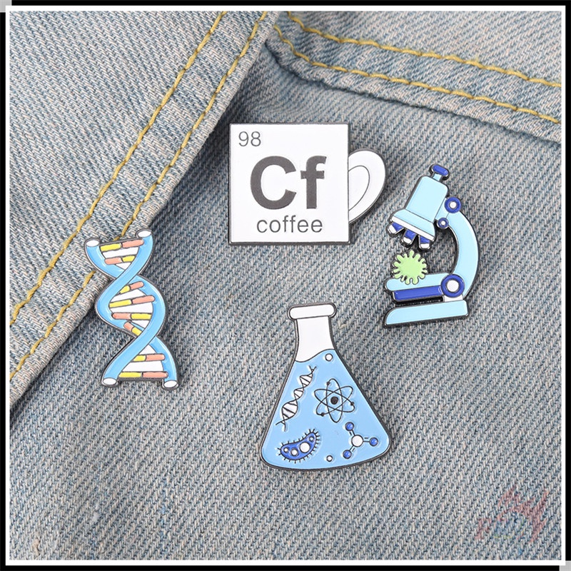 Chemical Experiment - Beaker / DNA / Microscope / Molecule Brooches ...