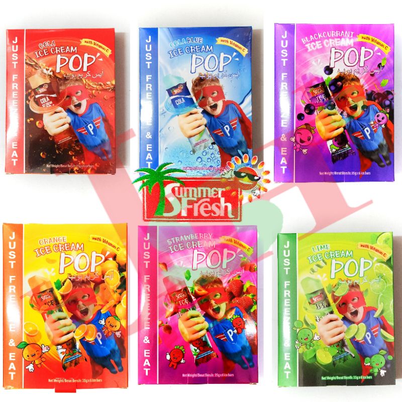 Ice Cream Pop Ais Pop Summer Fresh 6 bars x 35g | Shopee Malaysia