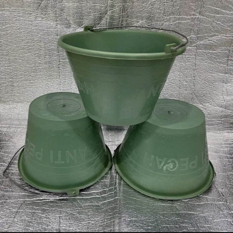 HIJAU 14" inch green shatterproof plastic cast bucket water bucket pvc ...