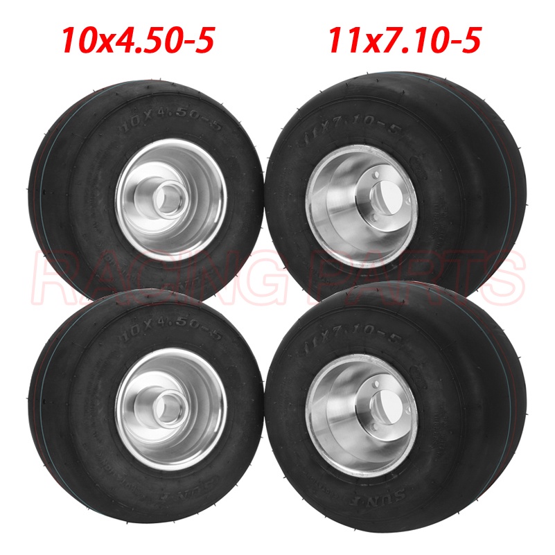 1 pcs !!!!!wheel tire front wheel 10x4.50-5 rear wheel 11x7.10-5 with 5 ...