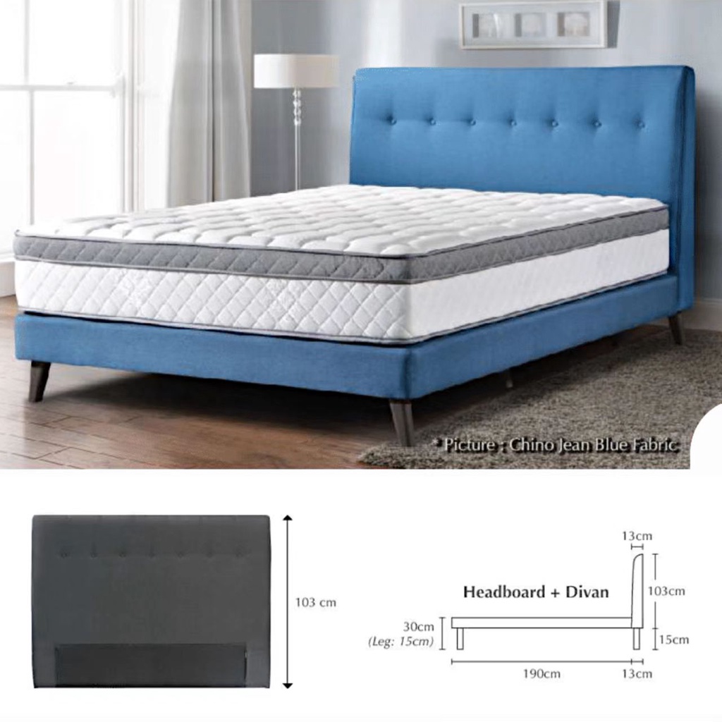 💖Divan Bed With Wooden Base Divan Box/Bedframe/Colour Can Be Choose ...