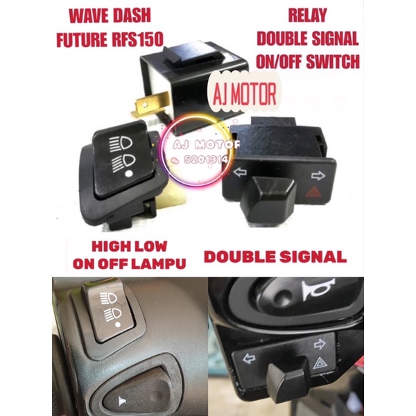 PNP FUTURE WAVE125S DASH W110 DREAM FI BUTTON SWITCH LAMPU ON/OFF 3 ...