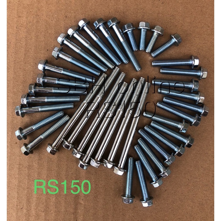 RS150 ENGINE SCREW COMPLETE SKRU ENGINE T8 FULL ENGINE BOLT ENGINE SKRU ...