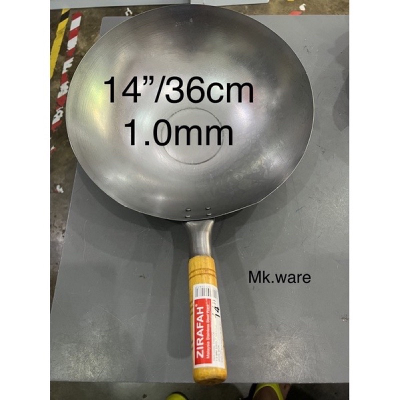 🔥LOTUS🔥13”-18” DEEP SHAPE STEEL CALDRON/WOOD HDL/KUALI TOMYAM_KUALI TANGKAI | Shopee Malaysia