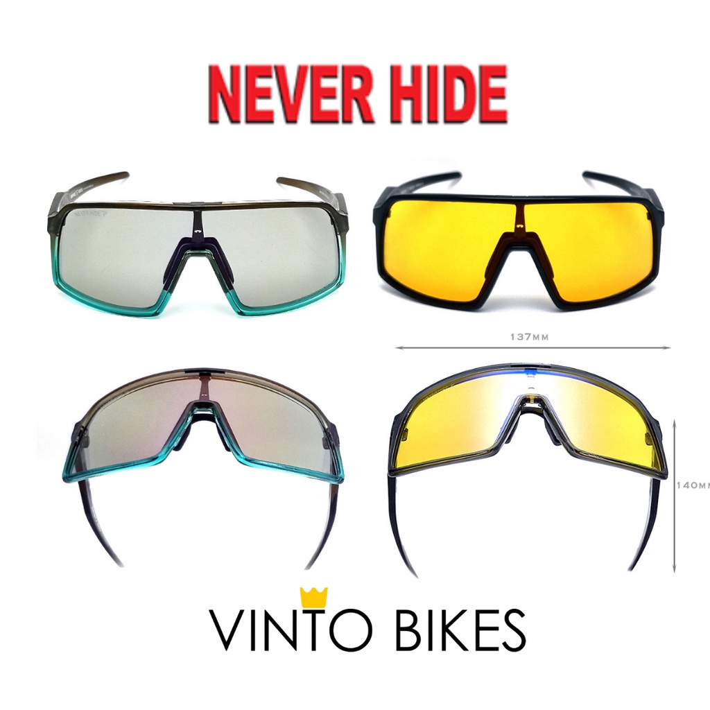 Never Hide Sunglasses Polarized Lenses / Cycling Goggles | Shopee Malaysia
