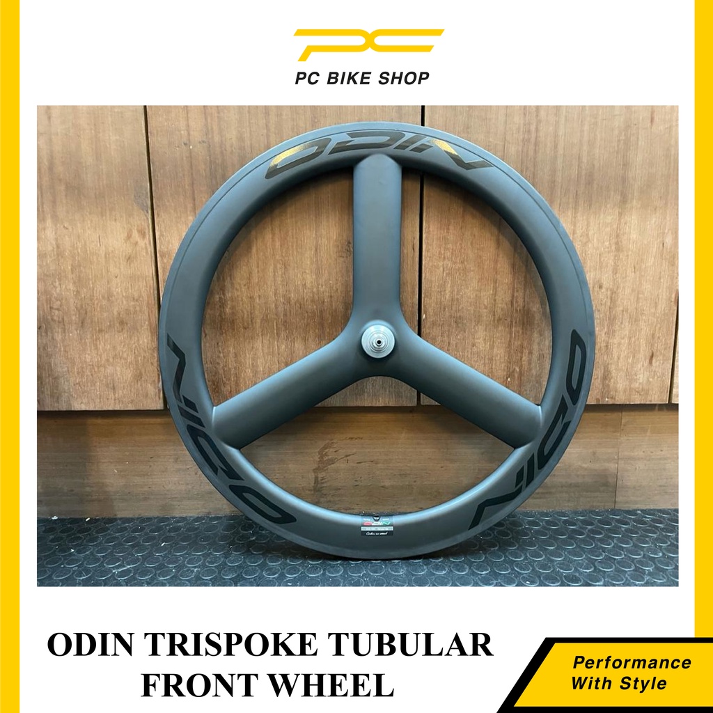 ODIN TRISPOKE TUBULAR FRONT WHEEL RIM BRAKE | Shopee Malaysia