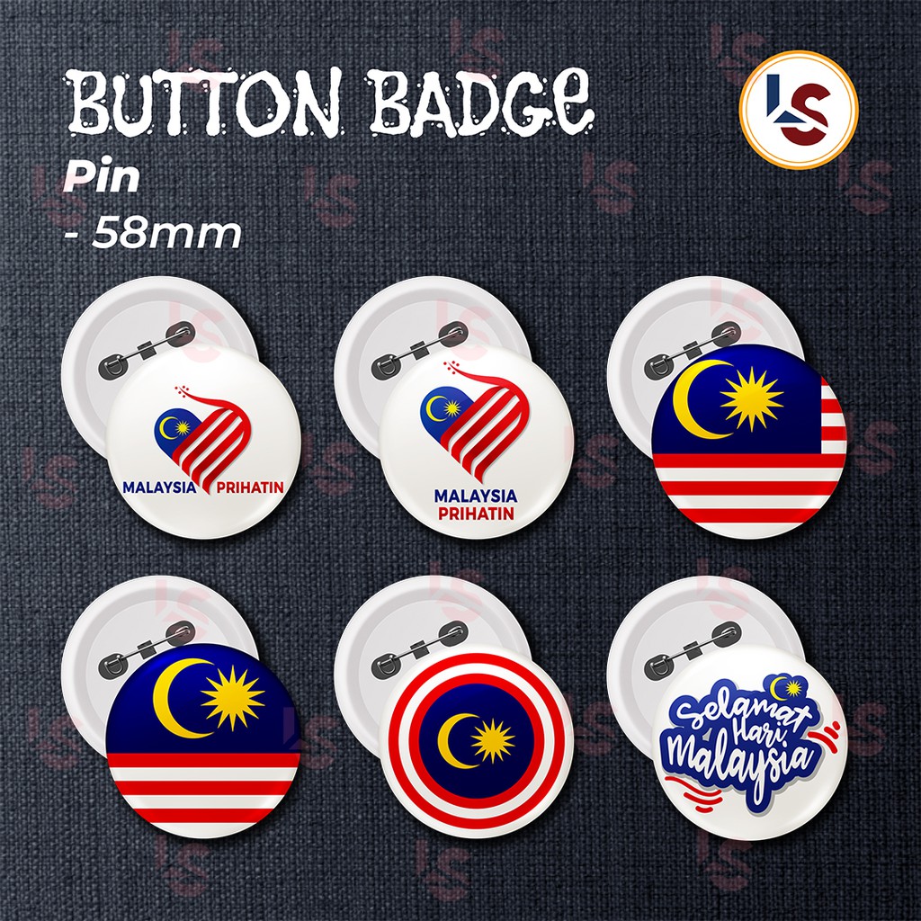 (Pin) Merdeka Button Badge Hari Kemerdekaan Malaysia Independence Day ...