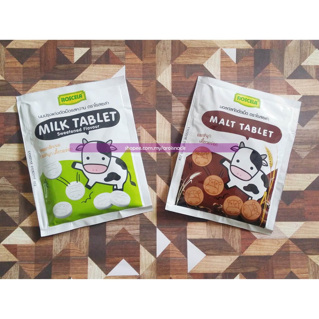 Thailand 7-11 Roscela Milk Tablet/Malt Tablet Candy (20g) | Shopee Malaysia