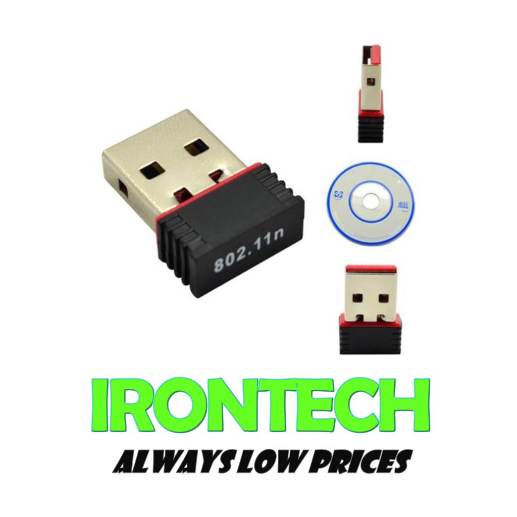 USB Mini WiFi Wireless Adapter WI-FI Network Card 802.11n 150M | Shopee ...