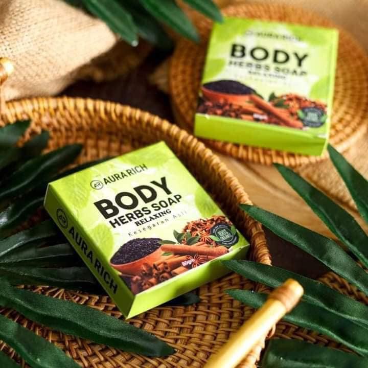 AURA RICH | Body Herbs Soap Relaxing | sabun badan hijau/hitam | Shopee ...