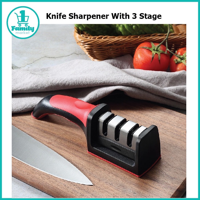 {READY STOCK}3 Stage Pro Knife Sharpener Anti Slip Knife Ceramic Stone ...