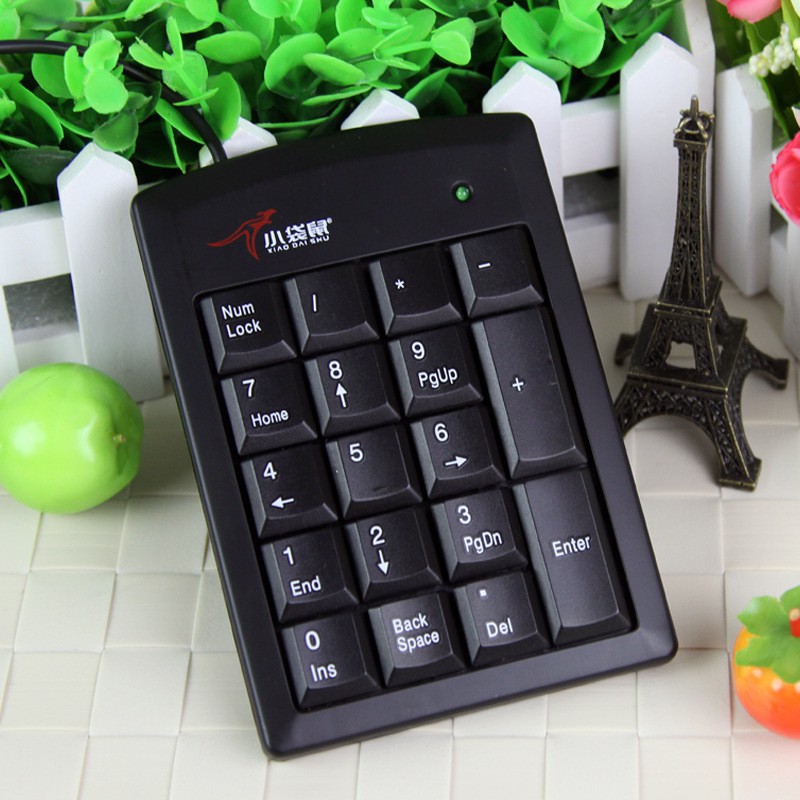 New Mini Wired 19 Keys Number Pad USB Numeric Keypad Numpad For Laptop ...