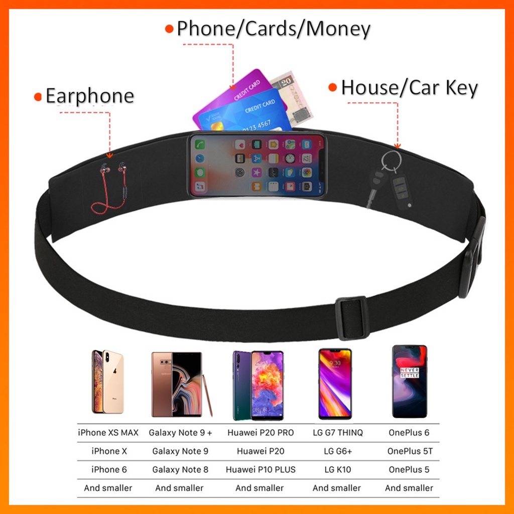 2023 100% Original Running Waist Bag Universal Phone Exercise Phone ...