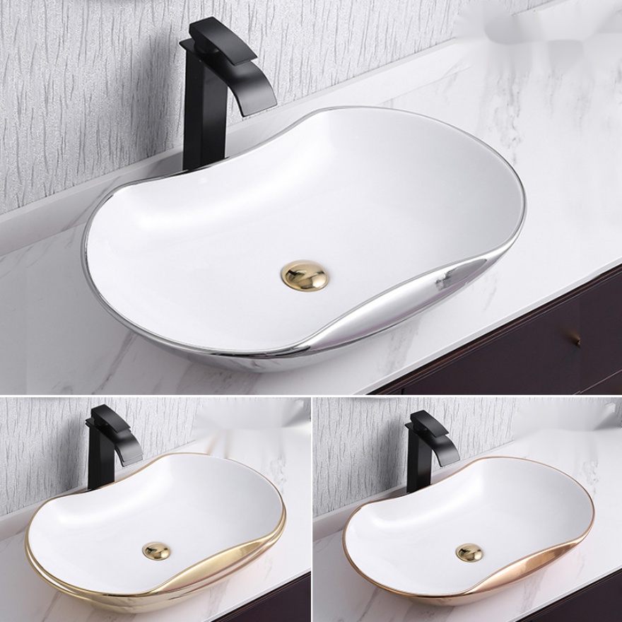 Light Luxury Table Basin Balcony Wash Basin Art Ceramic Washbasin ...
