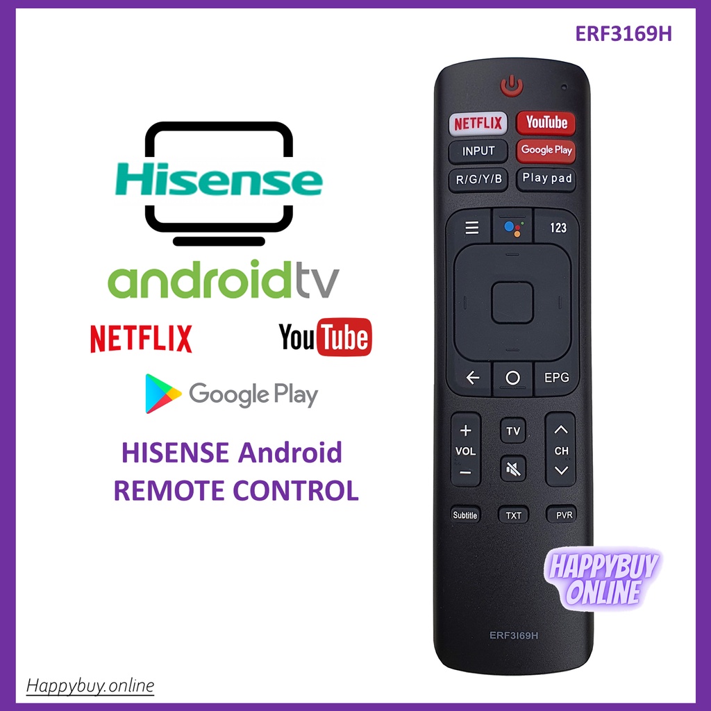 Hisense Android Smart TV Remote Control (ERF3169H) Hisense Youtube ...