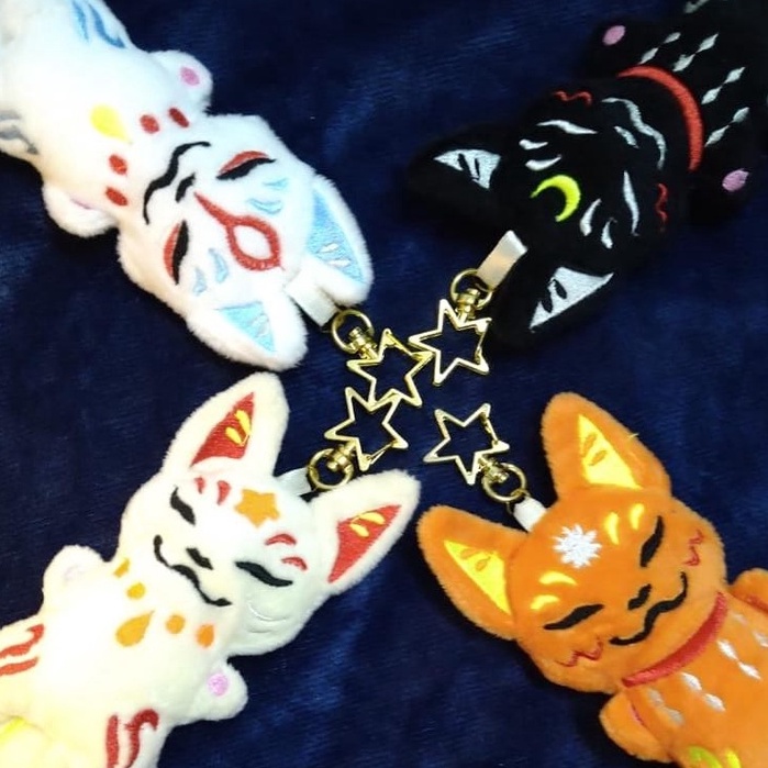 Handmade Kitsune Fox Keychain Plush | Shopee Malaysia