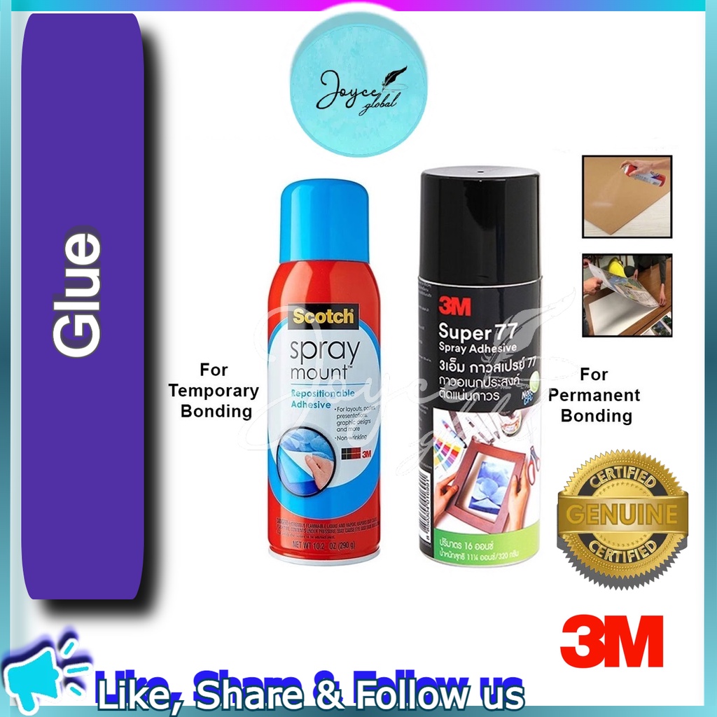3M Scotch Spray Mount Adhesive 6065 (290G) / Super 77 (473G) | Shopee ...