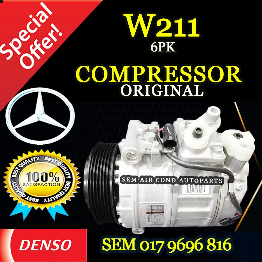 MERCEDES-BENZ W211 6PK 7SEU17C 1 PIN 3 LEG ORIGINAL DENSO ND COMPRESSOR ...