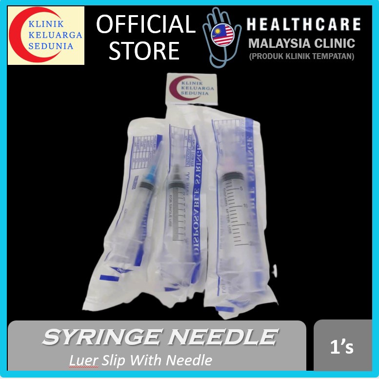 Disposable Sterile SYRINGE with Needle /JARUM /PICAGARI 5ML/10ML/20ML LUER SLIP needles ink ...
