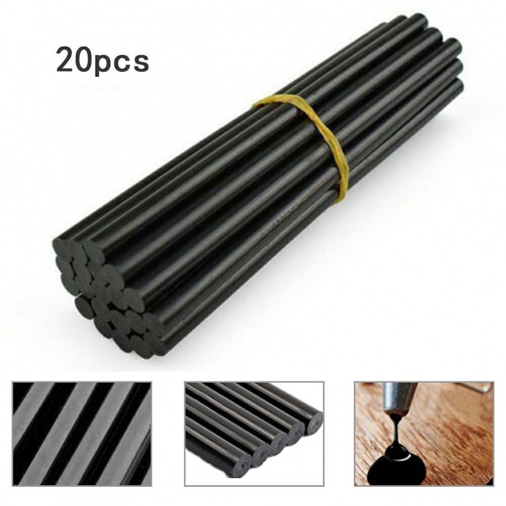 20*Hot Melt Glue Stick High Temperature Resistant Black Strong Sticky 7 ...