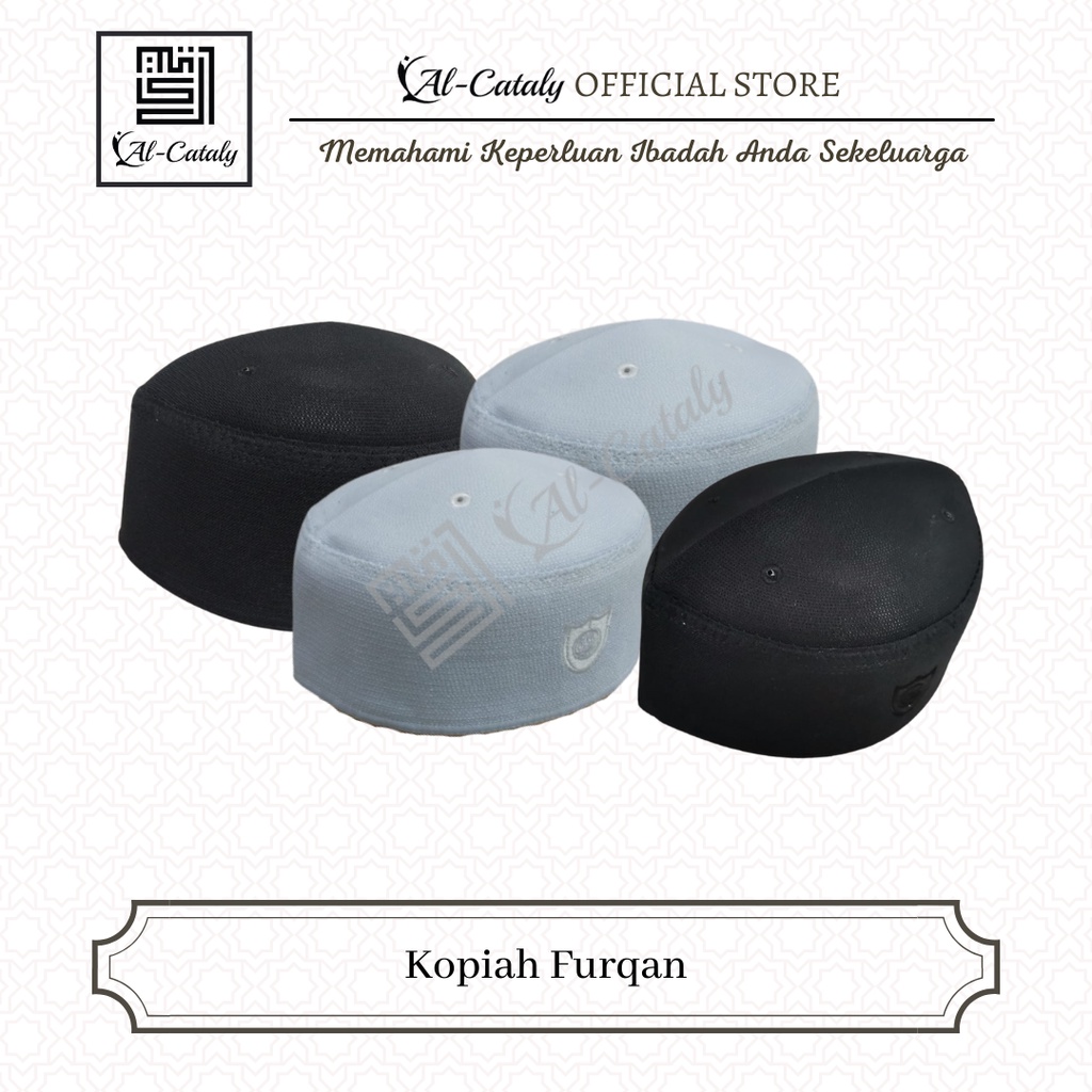 AlCataly : KOPIAH FURQAN / KOPIAH TAHFIZ KOPIAH PUTIH HITAM TEBAL ...