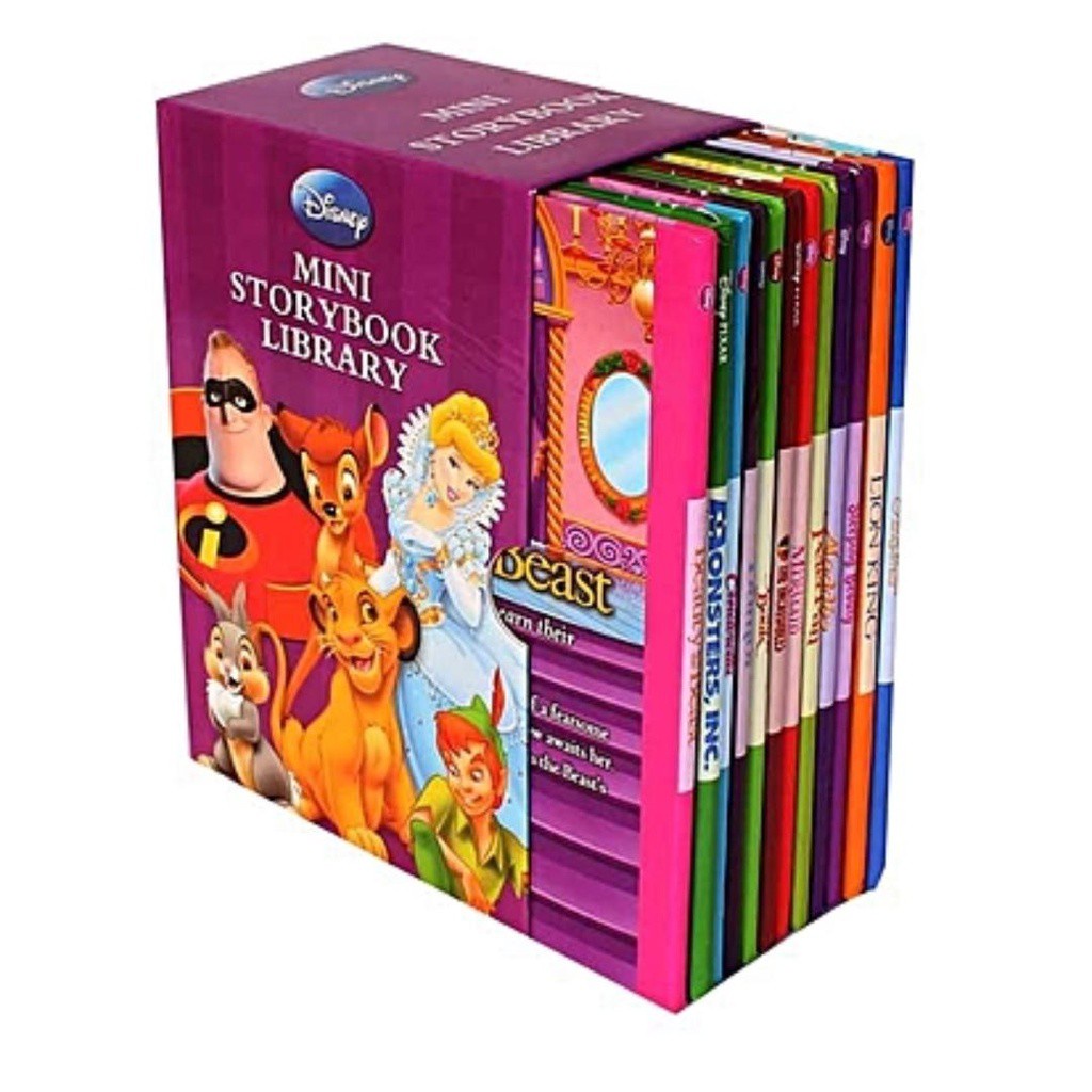 (12 IN A SET) 12pcs Disney Mini Storybook Library Story Book Bed Time ...