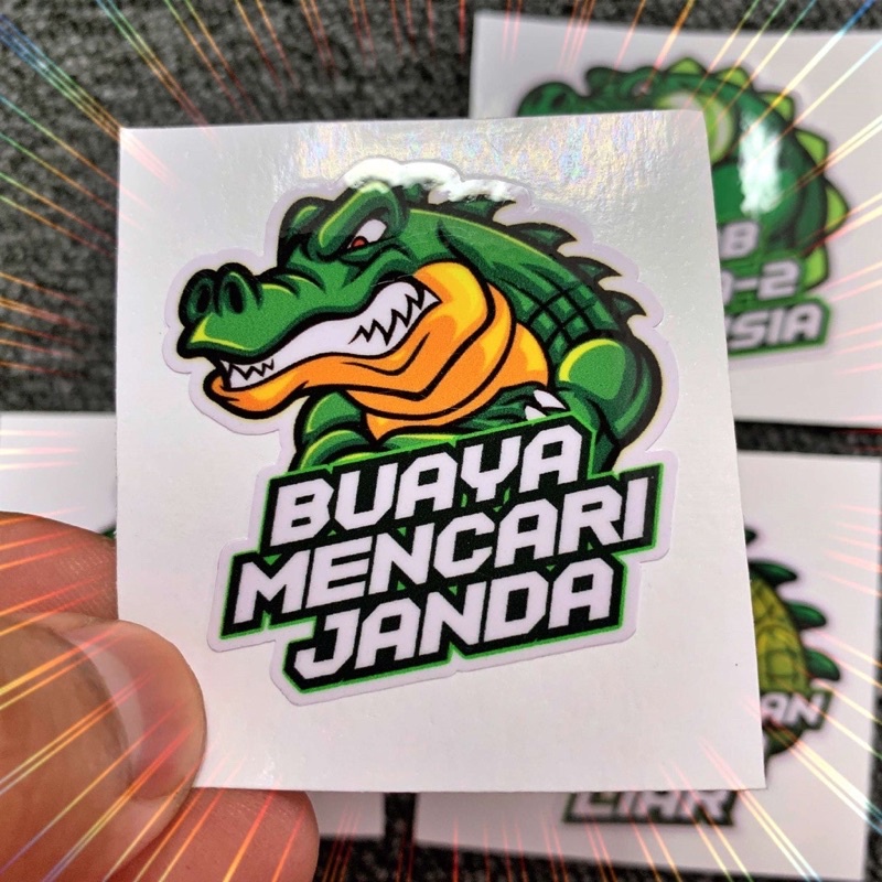 Sticker buaya darat mencari janda Lacoste NEW | Shopee Malaysia