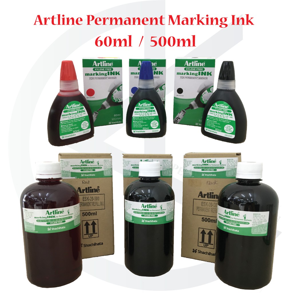 Artline Permanent Marking Refill Ink 60ml / 500ml | Shopee Malaysia