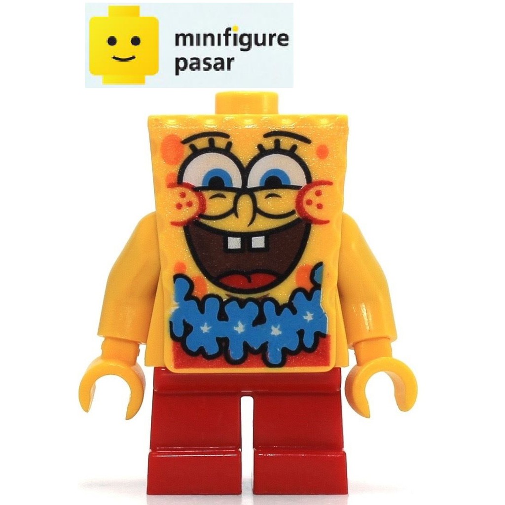bob036 Lego SpongeBob SquarePants 3818 - SpongeBob Blue Lei Minifigure ...