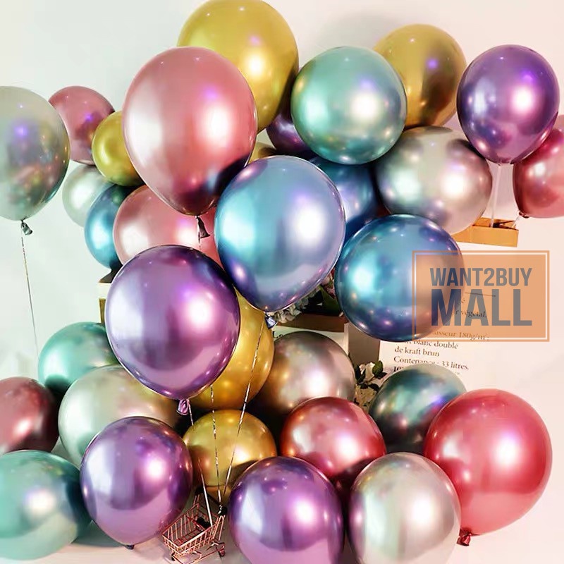 10 Inch High Quality Metalic Metallic Color Shining Chrome Latex Balon ...
