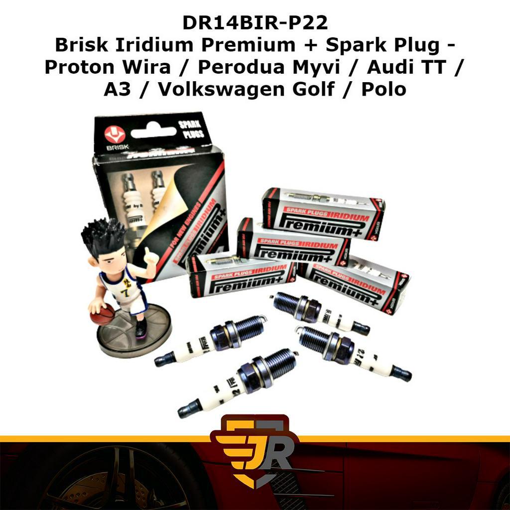 Brisk Iridium Premium + Spark Plug Wira Kancil Kelisa Kenari Viva Kembara Myvi Golf Jetta Car ...