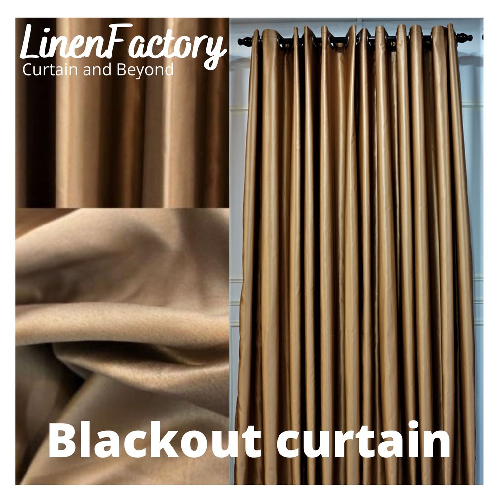 GOLD VIVID 80% Semi Blackout material, Bedroom Window Curtain, Sliding ...