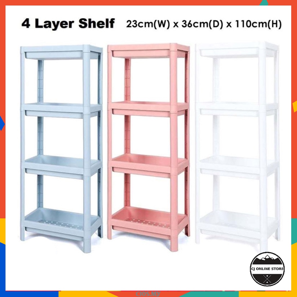 4 Tier Multipurpose Storage Rack | Shopee Malaysia